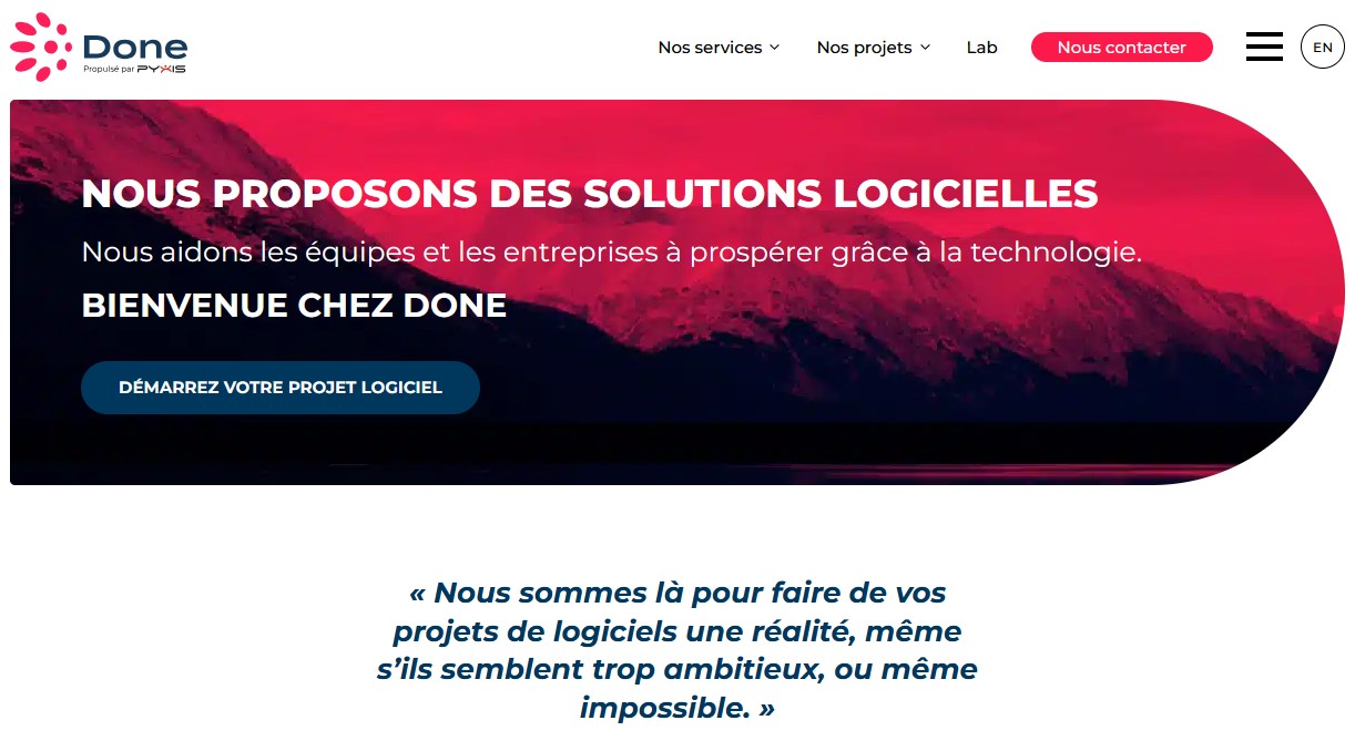 Done Technologies - Entreprise de Développement de Logiciels