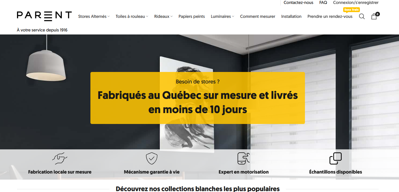 Stores Parent - Fabricant Québécois de Stores sur Mesure
