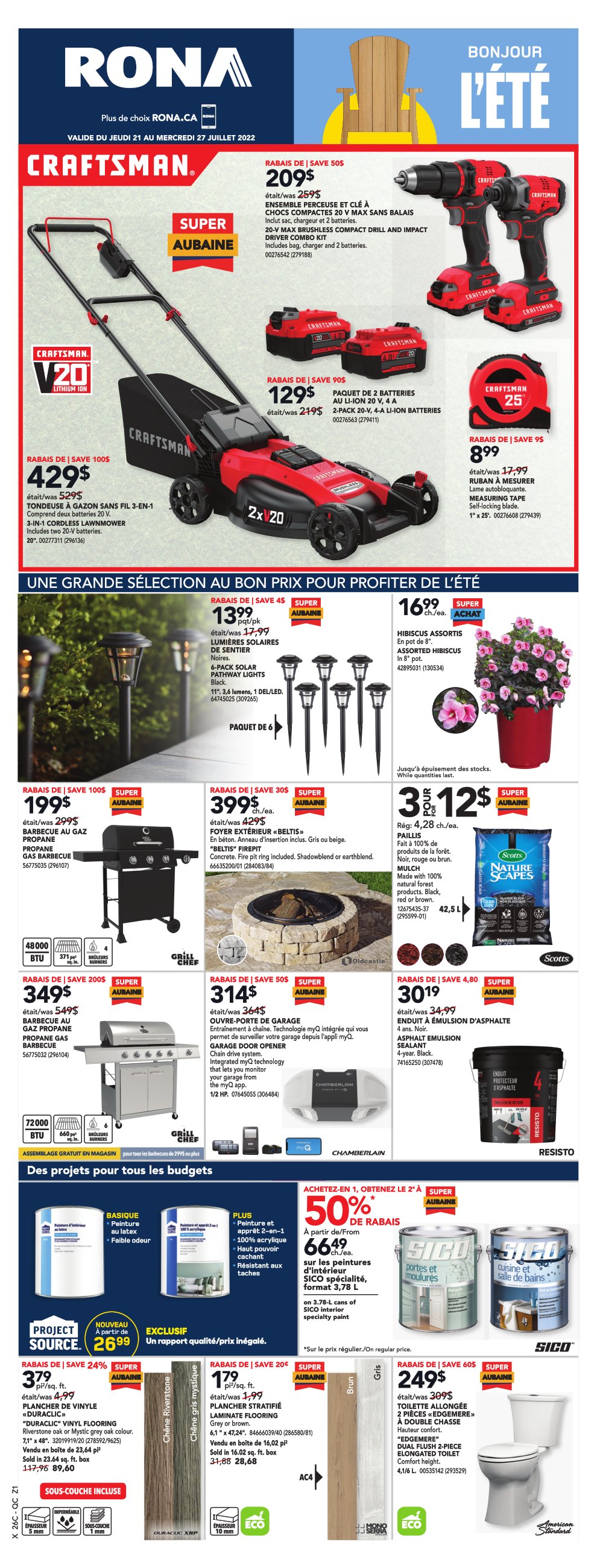 Circulaire RONA Spéciaux, Promotions et Rabais de cette Semaine ...