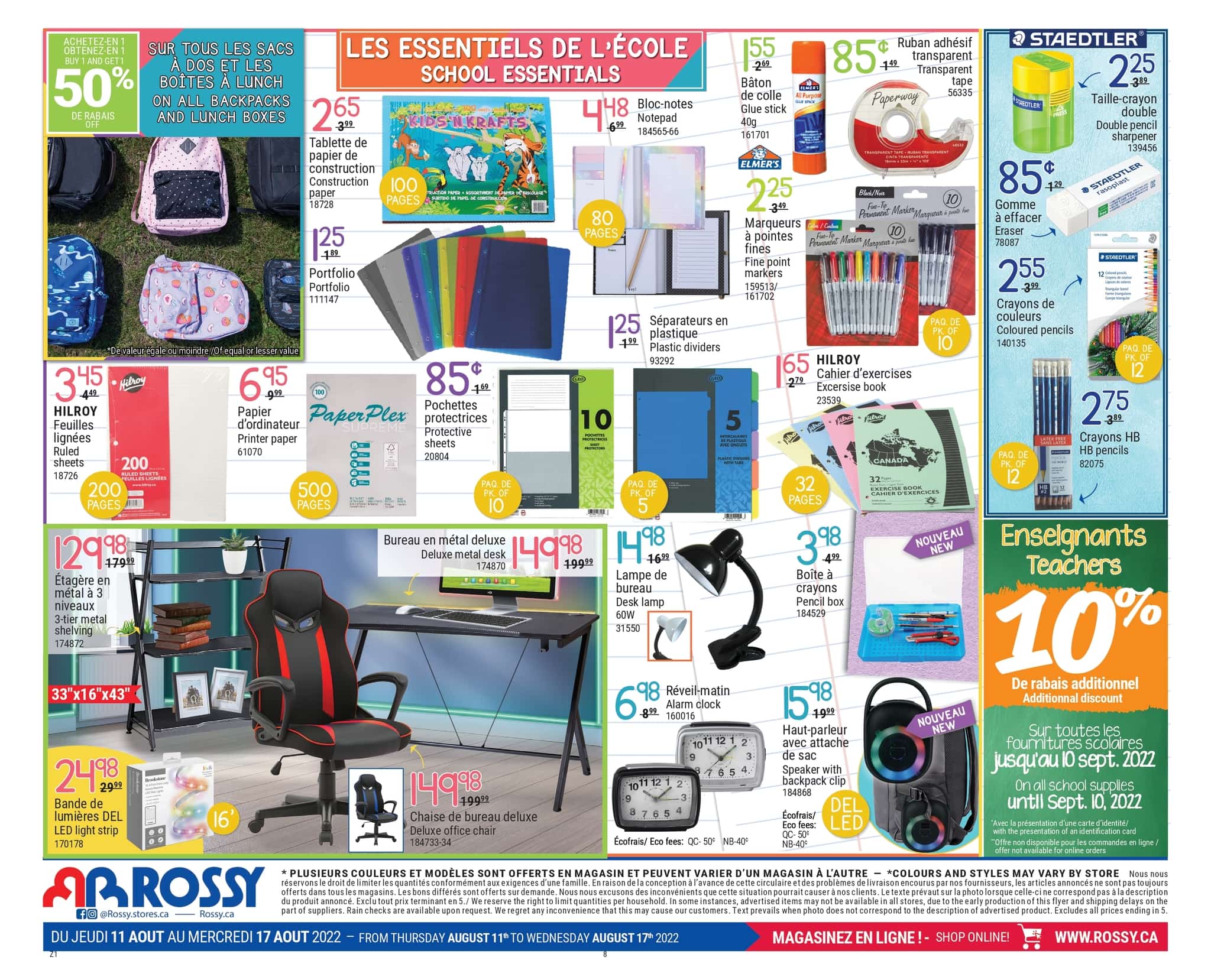 Circulaire Rossy Spéciaux Promotions Rabais Semaine | Circulaire en ligne