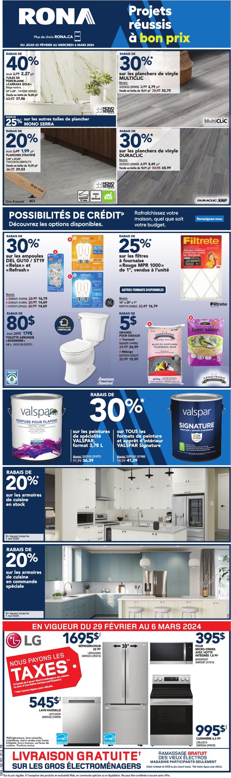 Circulaire RONA Spéciaux, Promotions et Rabais de cette Semaine ...