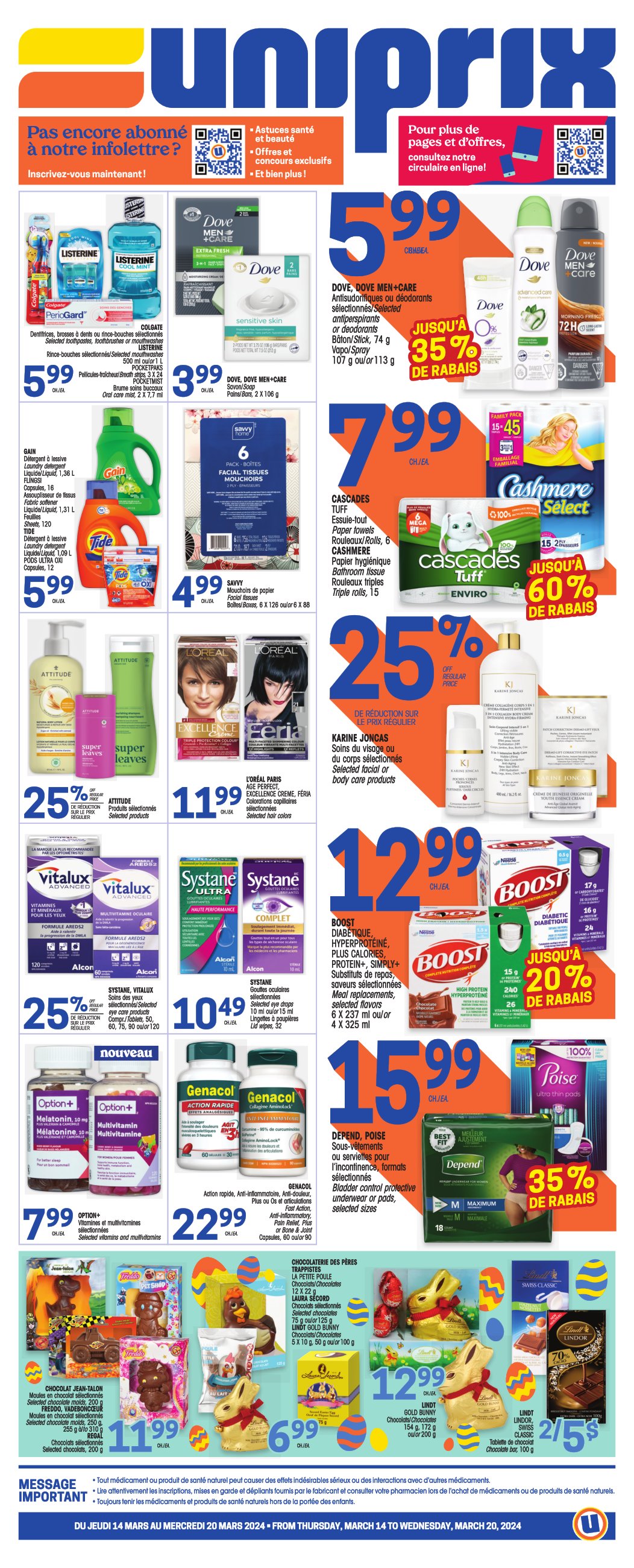 Circulaire Uniprix Spéciaux Promotions Rabais Semaine | Circulaire en ligne
