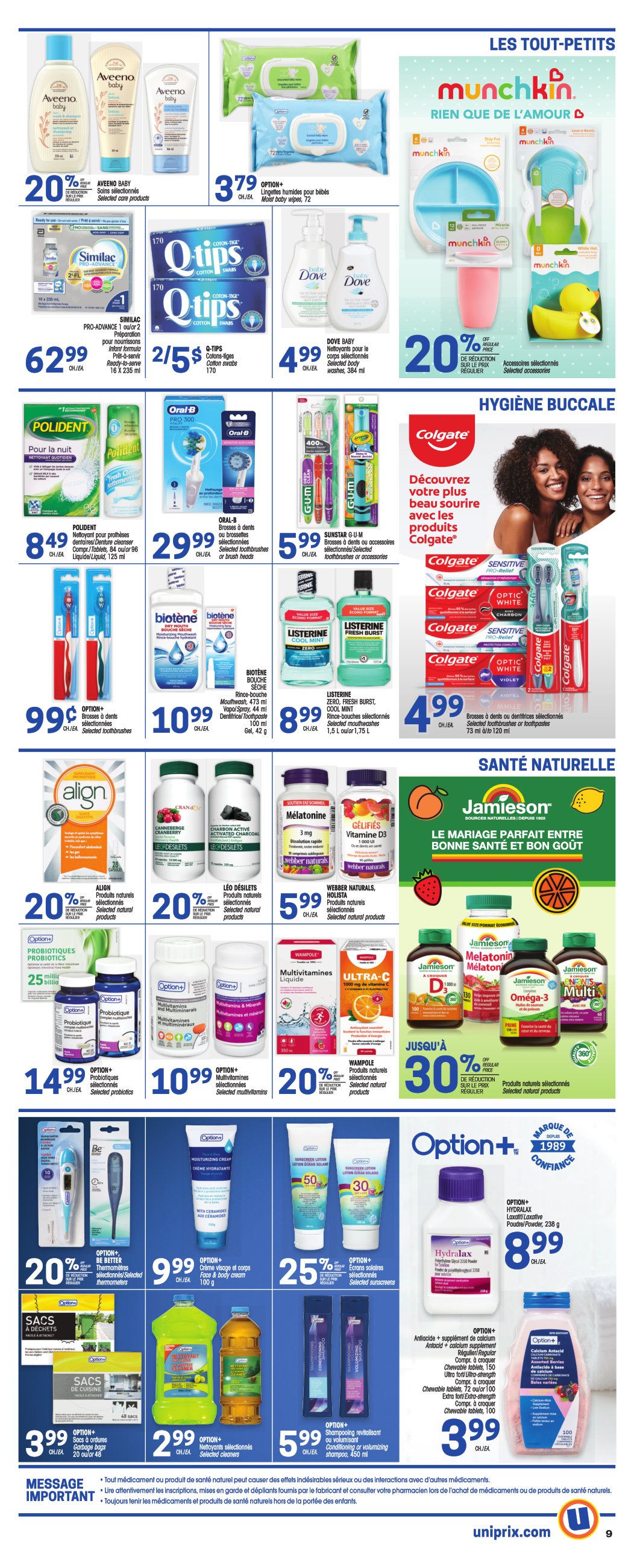 Circulaire Uniprix - Spéciaux&Promotions du Cahier Santé | Circulaire ...
