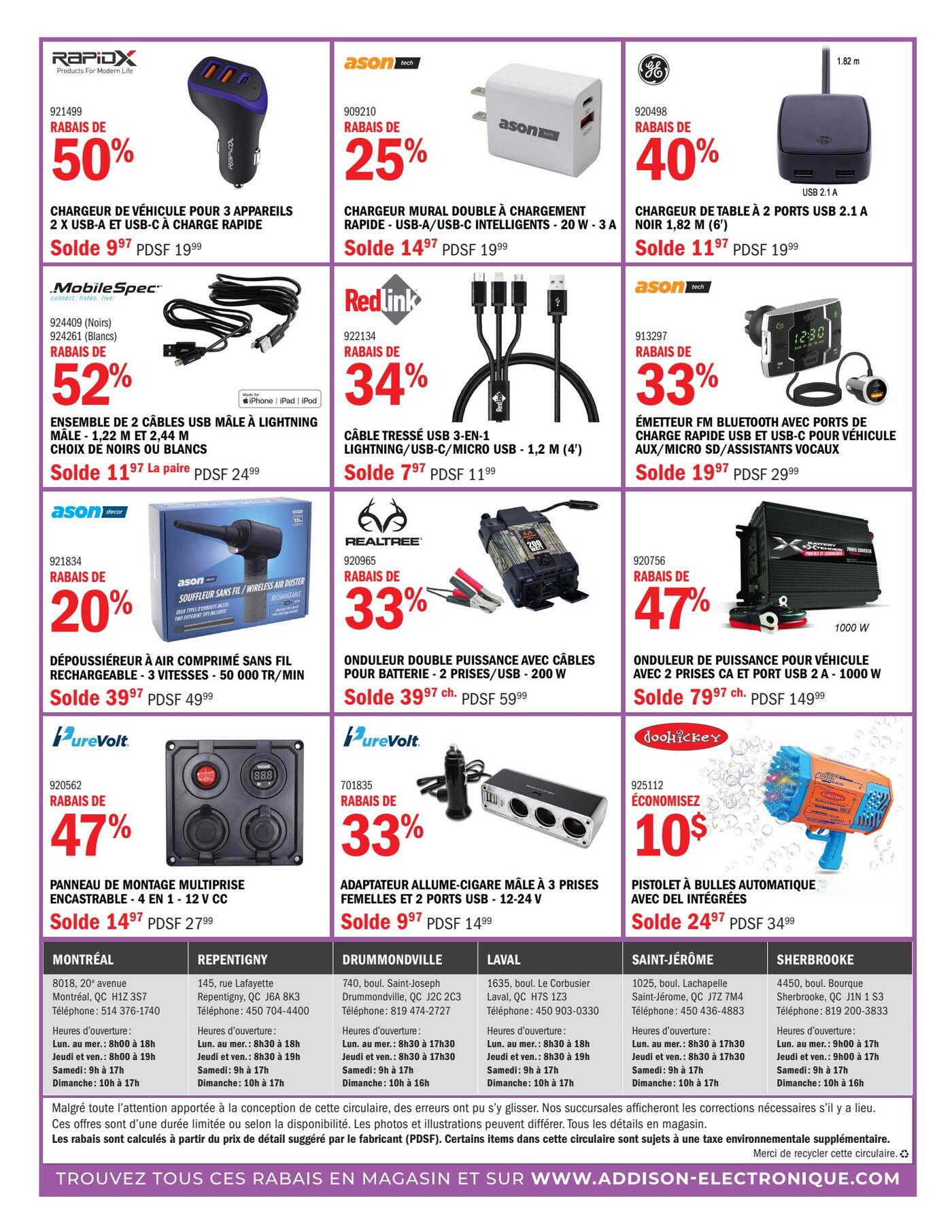 Circulaire Addison Électronique | Circulaire en ligne