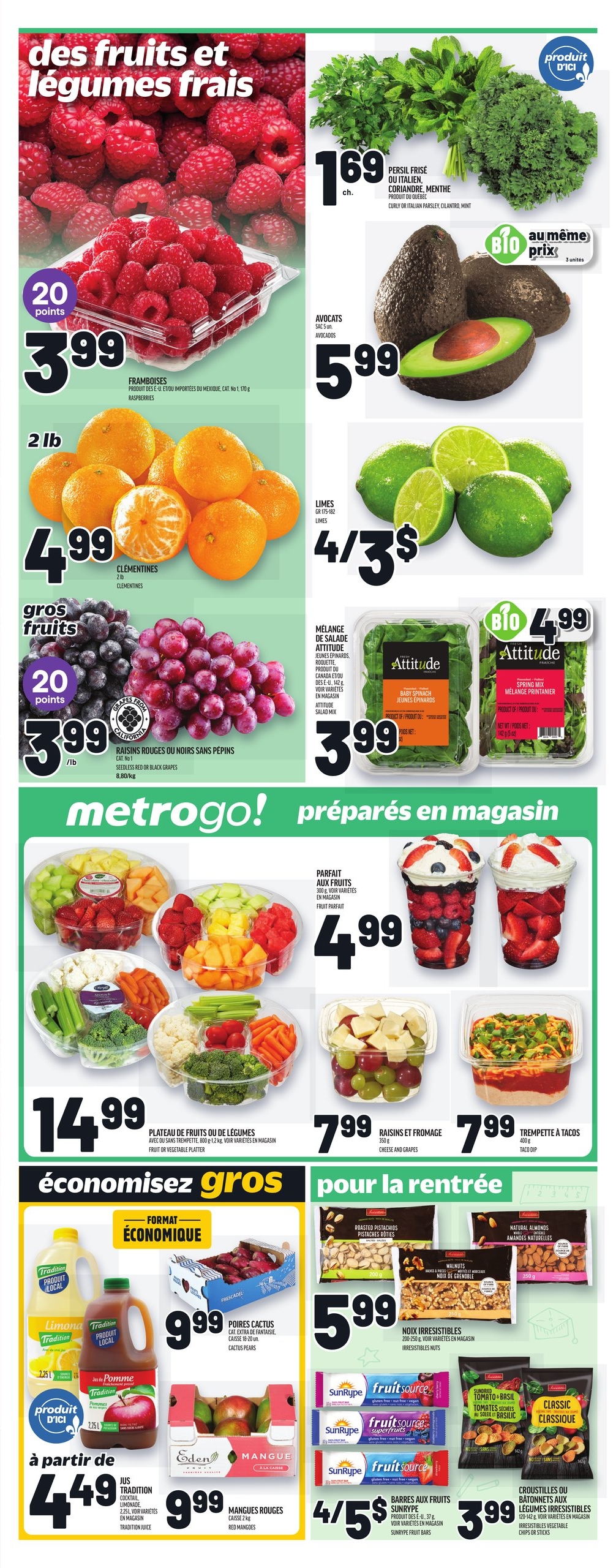 Circulaire METRO Spéciaux, Promotions et Rabais de cette Semaine | Circulaire en ligne