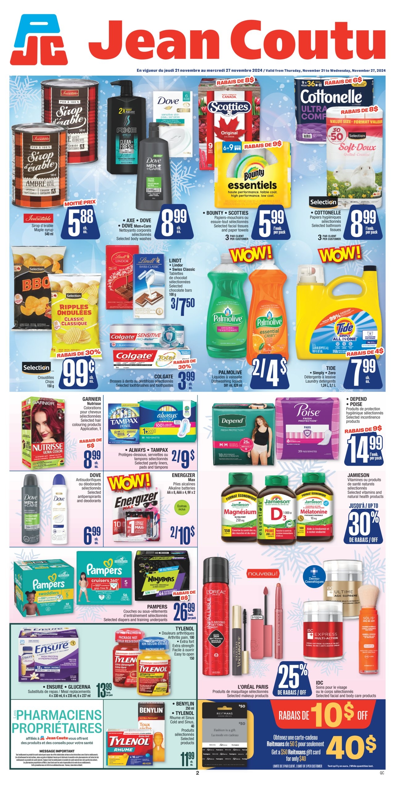 Circulaire Jean Coutu Spéciaux Promotions Rabais Semaine