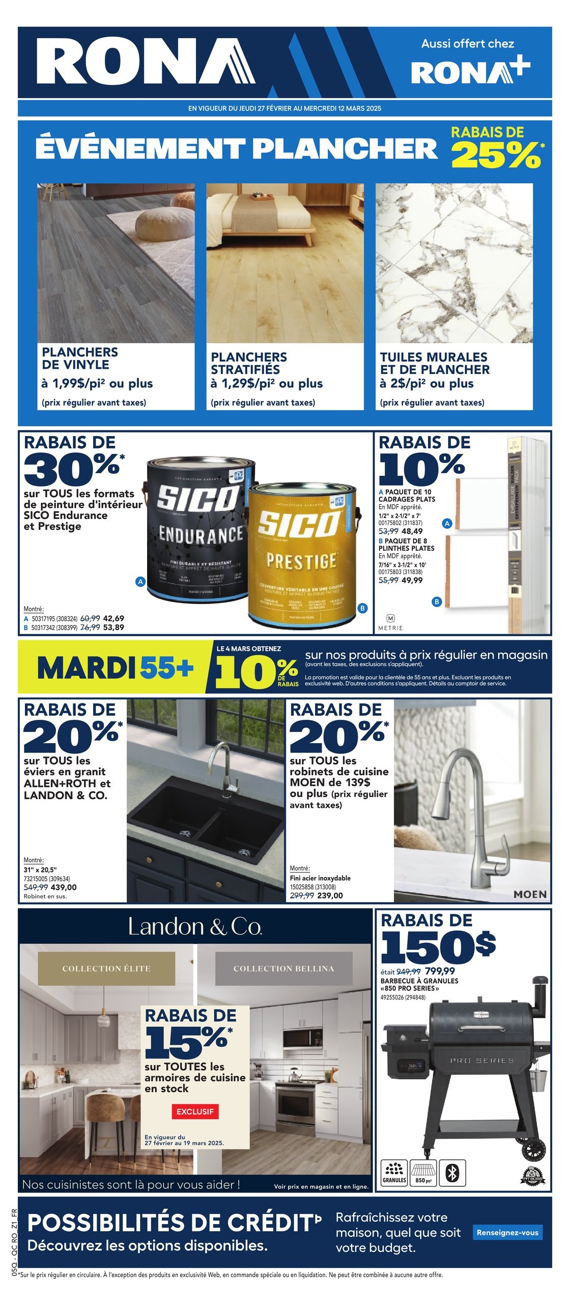 Circulaire RONA Spéciaux, Promotions et Rabais de cette Semaine
