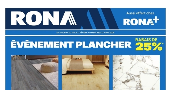 Circulaire RONA Spéciaux, Promotions et Rabais de cette Semaine