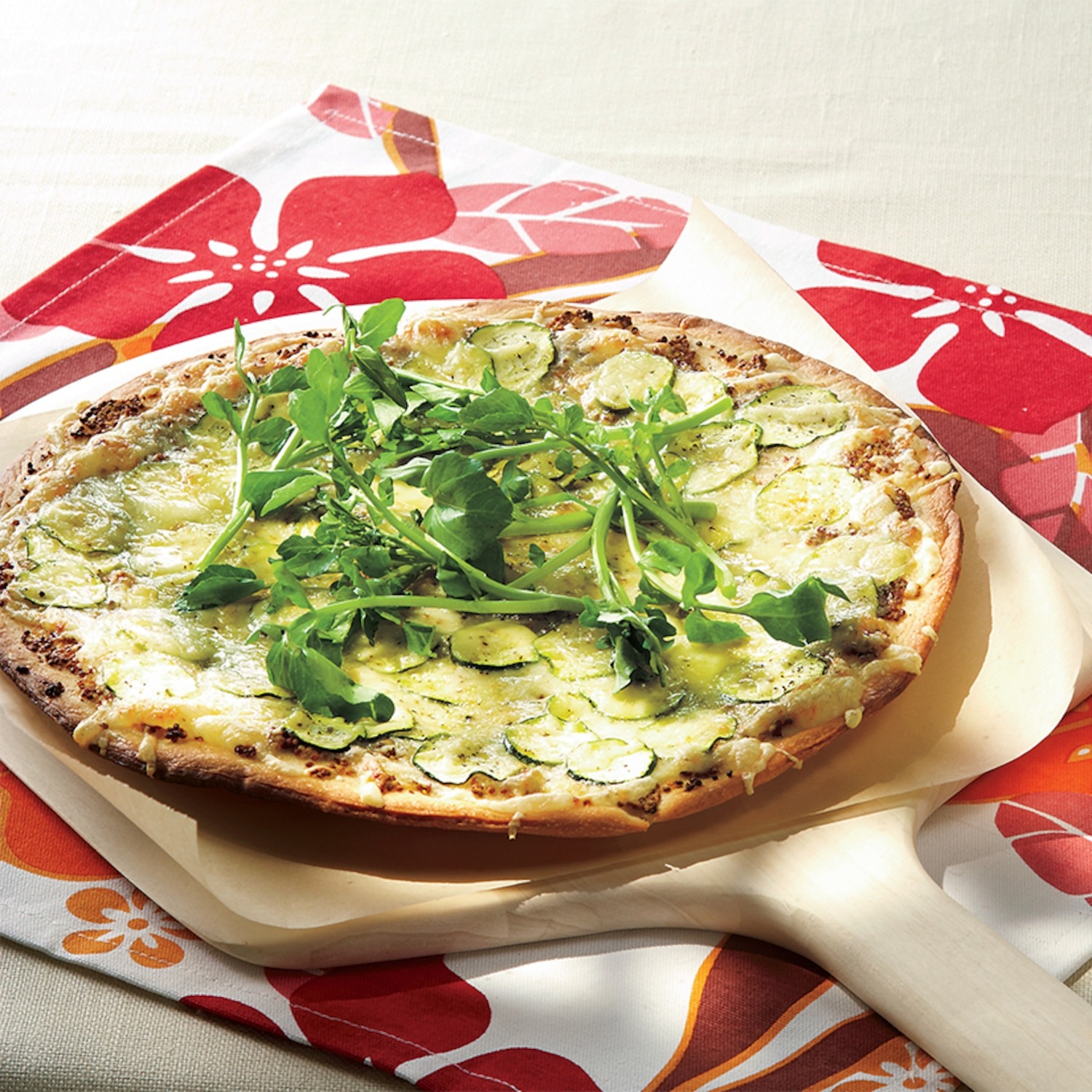 Pizza Barbecue aux Courgettes