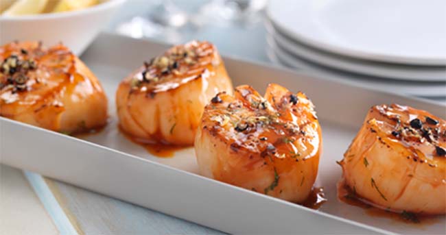 Pétoncles Grillés au Citron et au Poivre