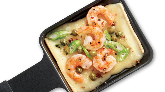 Raclette Fritz aux Crevettes et à la Crème Sure