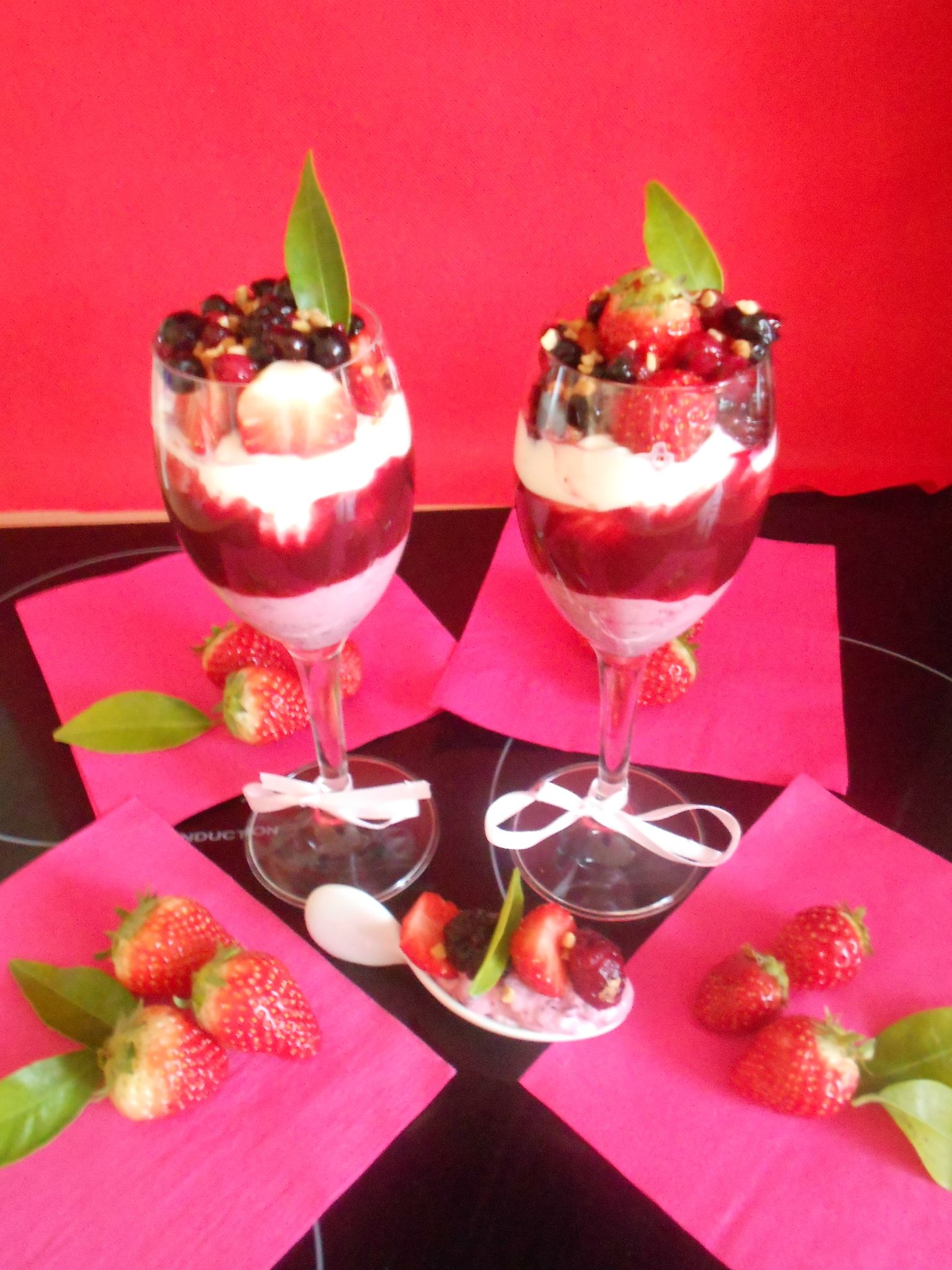 Verrines à la Ricotta Saveur Vanille et ses Fruits Rouges