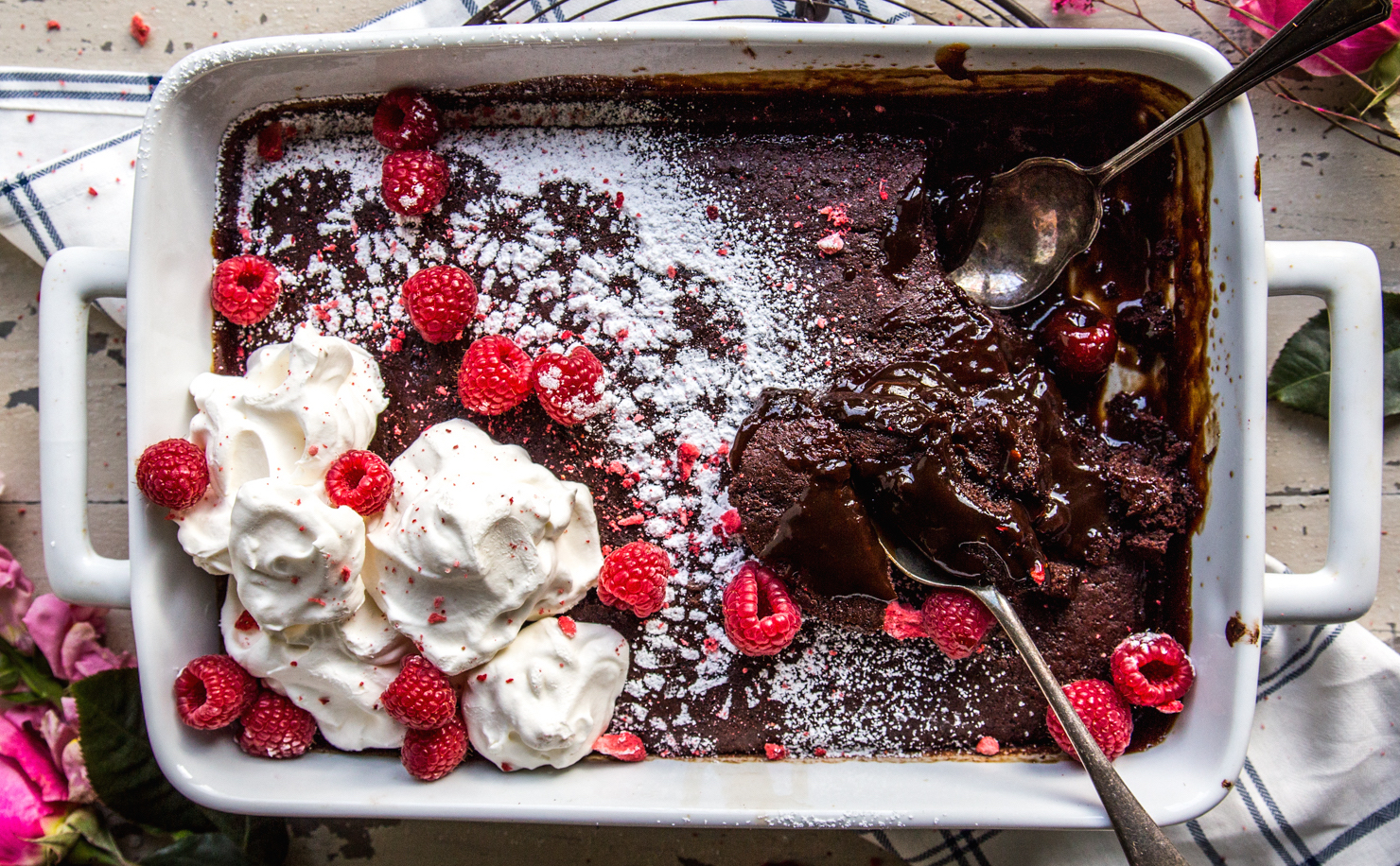 Gâteau Pudding au Chocolat à la Framboise