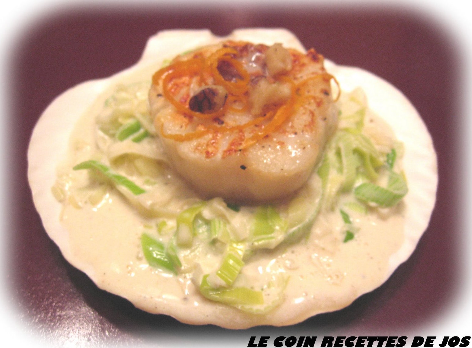 Pétoncles sur Lit de Poireaux