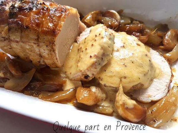 Roti de Porc à la Sauce Moutarde