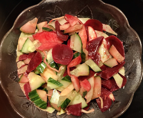 Salade de Betteraves et Choux, Concombres