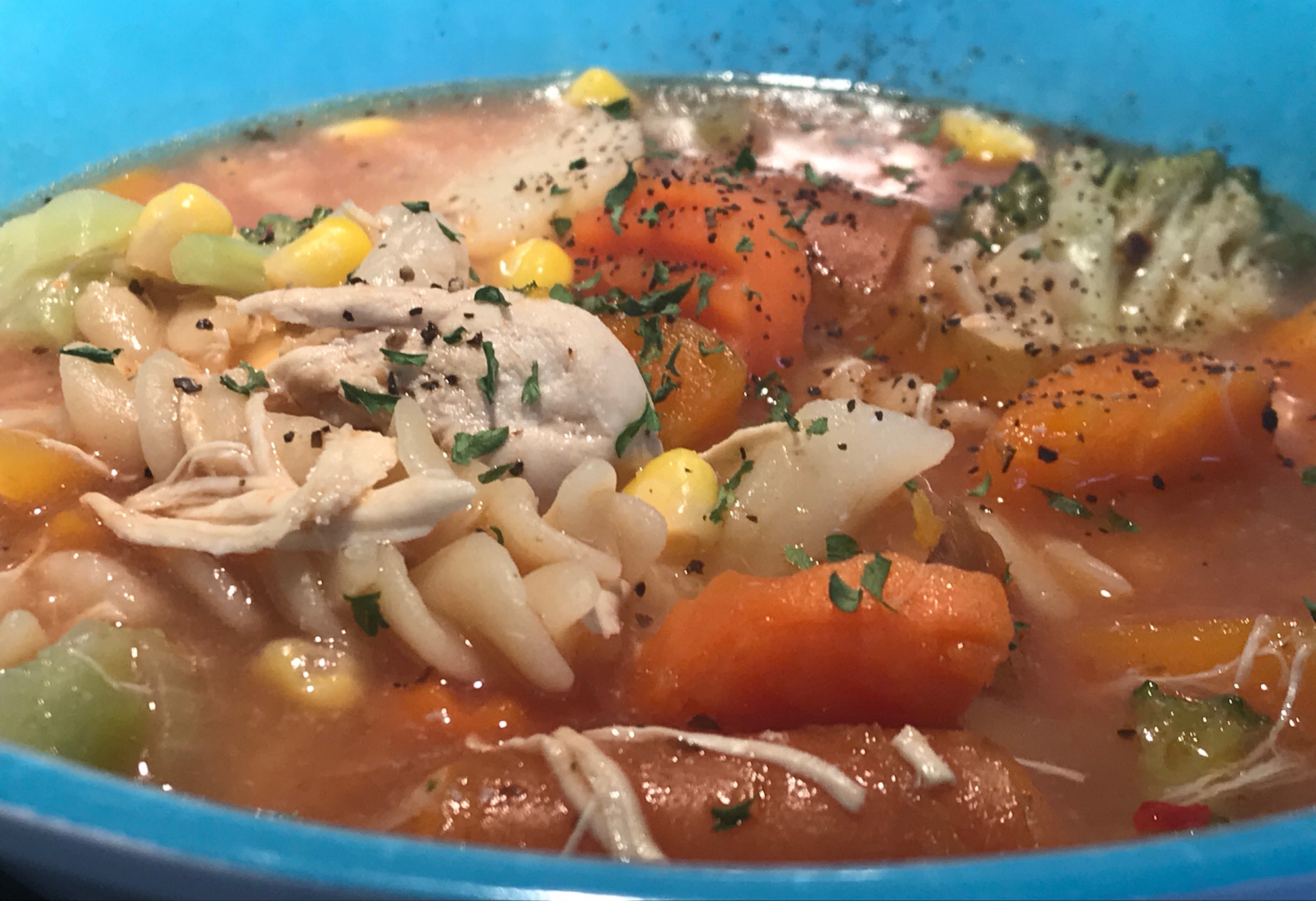 Soupe aux Légumes et Poulet