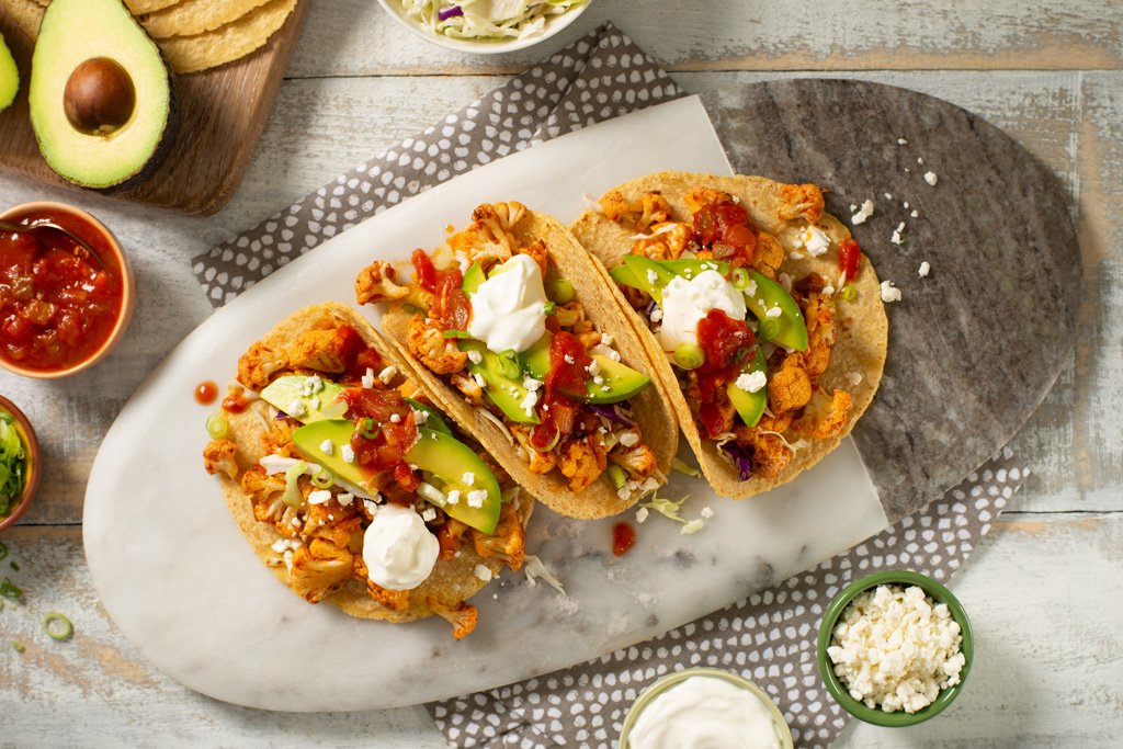 Tacos au Chou-fleur Rôti